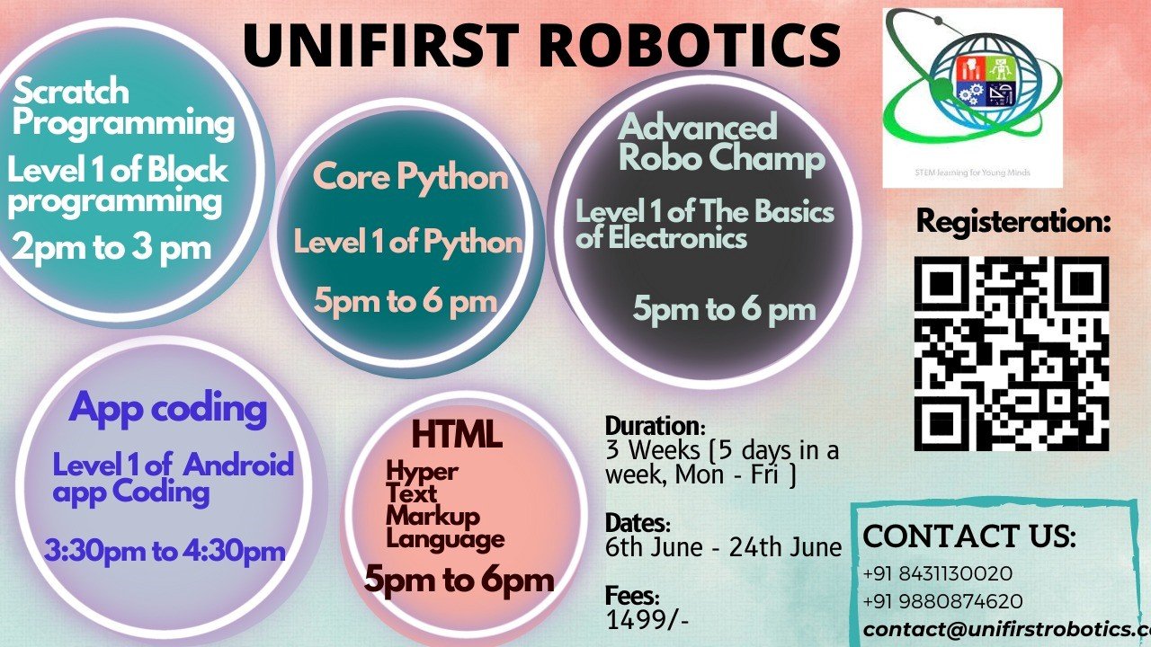 Indian Summer Camp – UniFirst Robotics